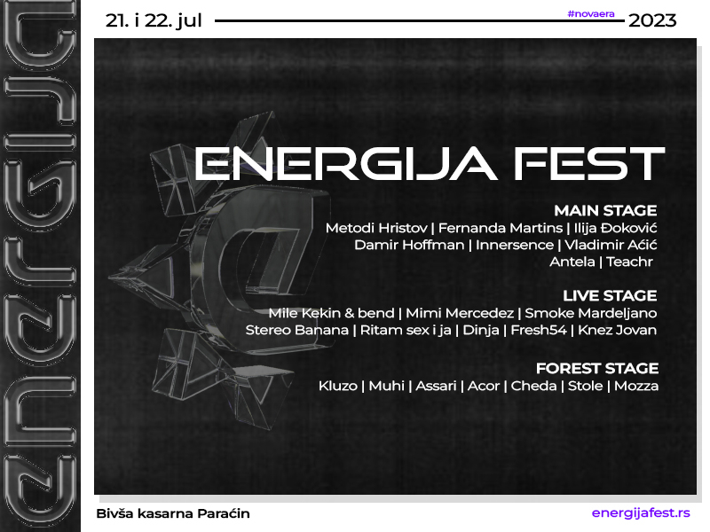 Energija fest 2023 - GIGS TIX Srbija - gigstix.com