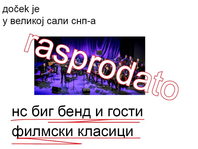 Filmski klasici - Novosadski Big band i gosti - GIGS TIX Srbija ...