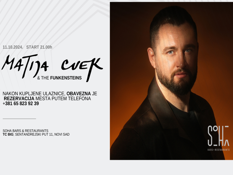 Matija Cvek - GIGS TIX Srbija - gigstix.com